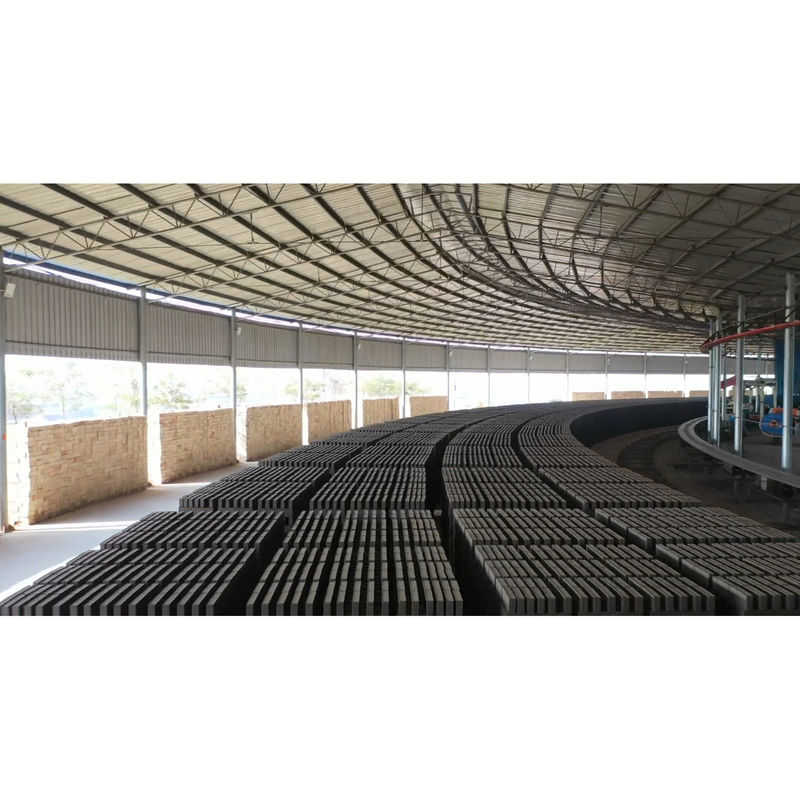 16.8 Section Rotary Kiln Clay Brick Manufacturing Plant With Automatic ...