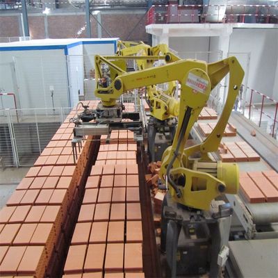 Robot Stacking Automatic Brick Making Machine 800kg With Gripper